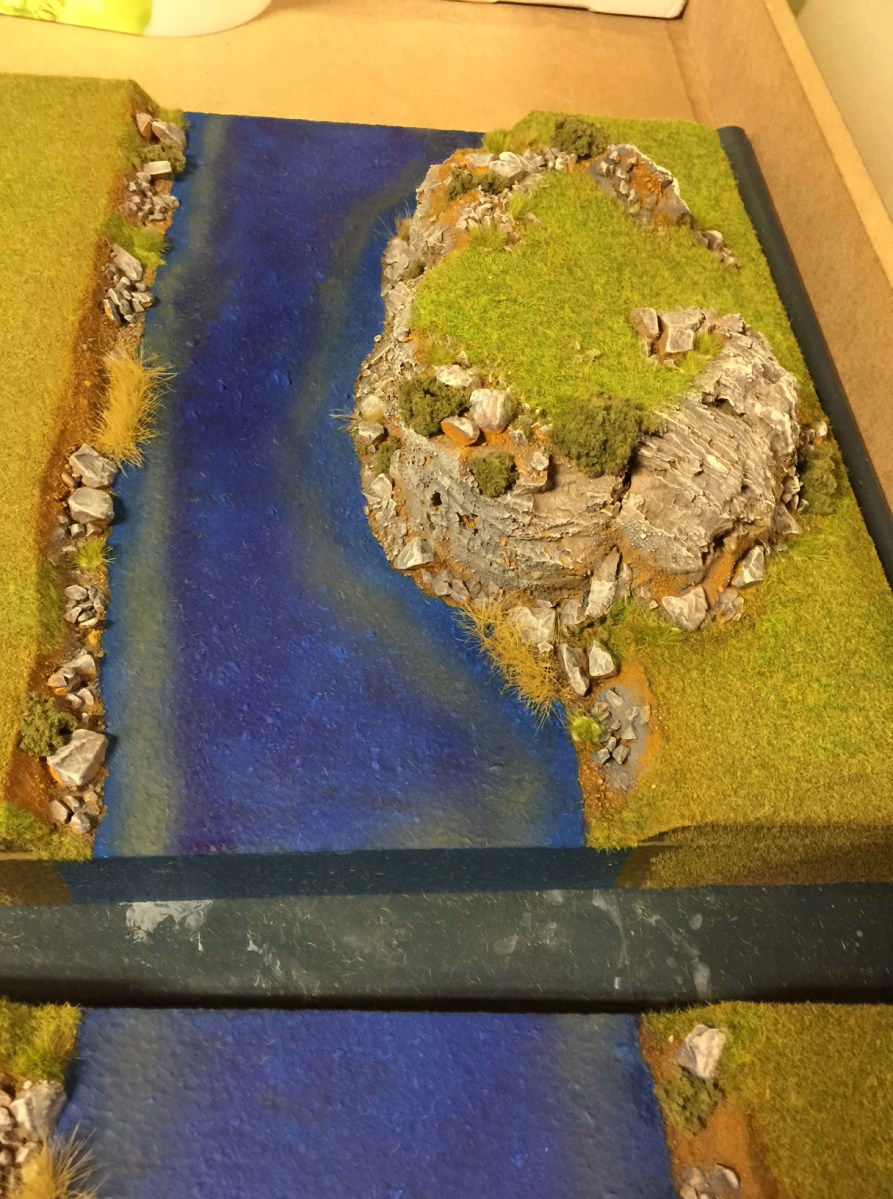 The flocking of the river tiles is finished | wargamesgazette